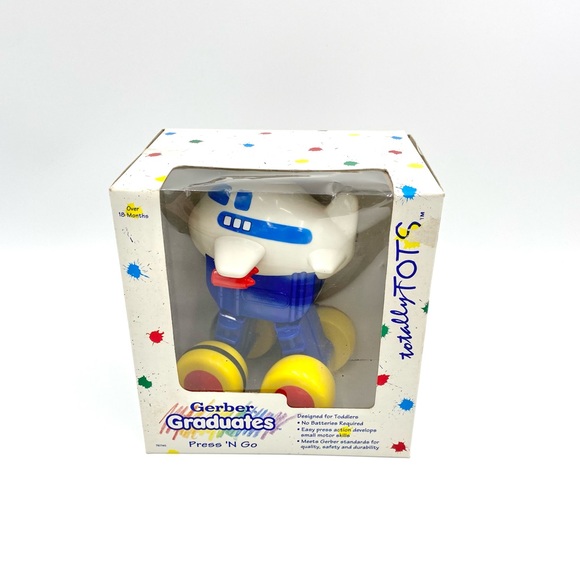 Gerber | Toys | Vintage 9s Toys Gerber Jet Plane Toddler Push And Go ...